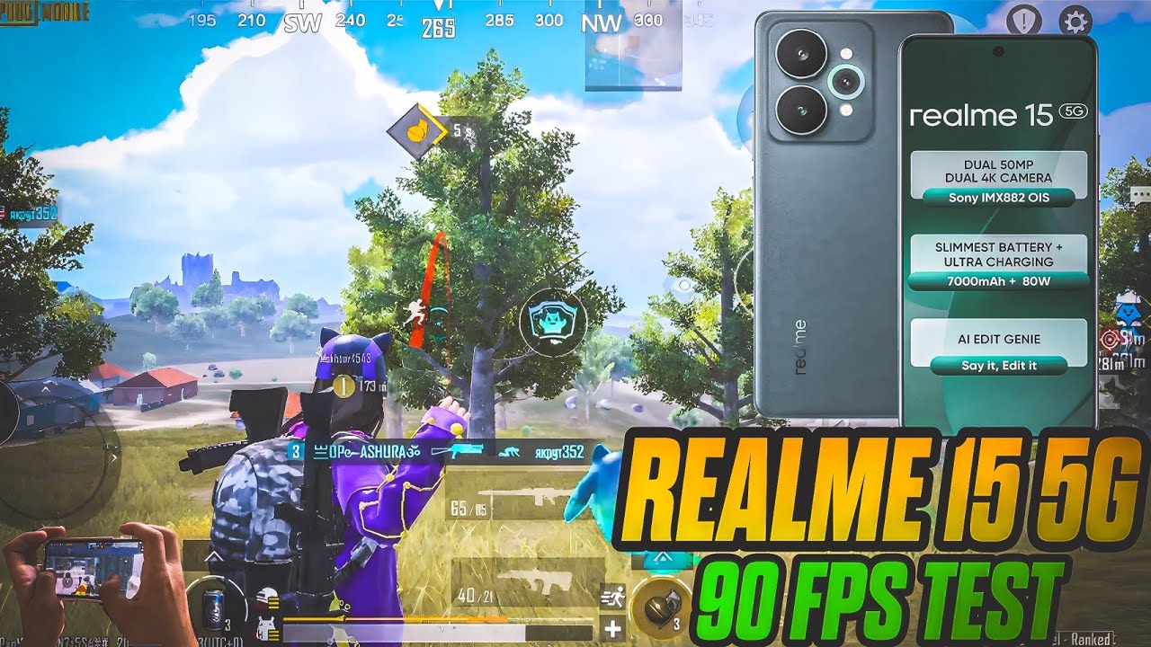 Realme 15 5G Pubg Mobile Gaming Test Mediatek Dimensity 7300+ Processor ...