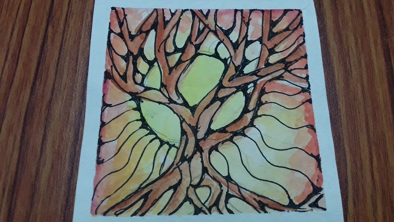 Easy Watercolor Neuro Tree of Life Painting ll Day 18 ll 30 days ...