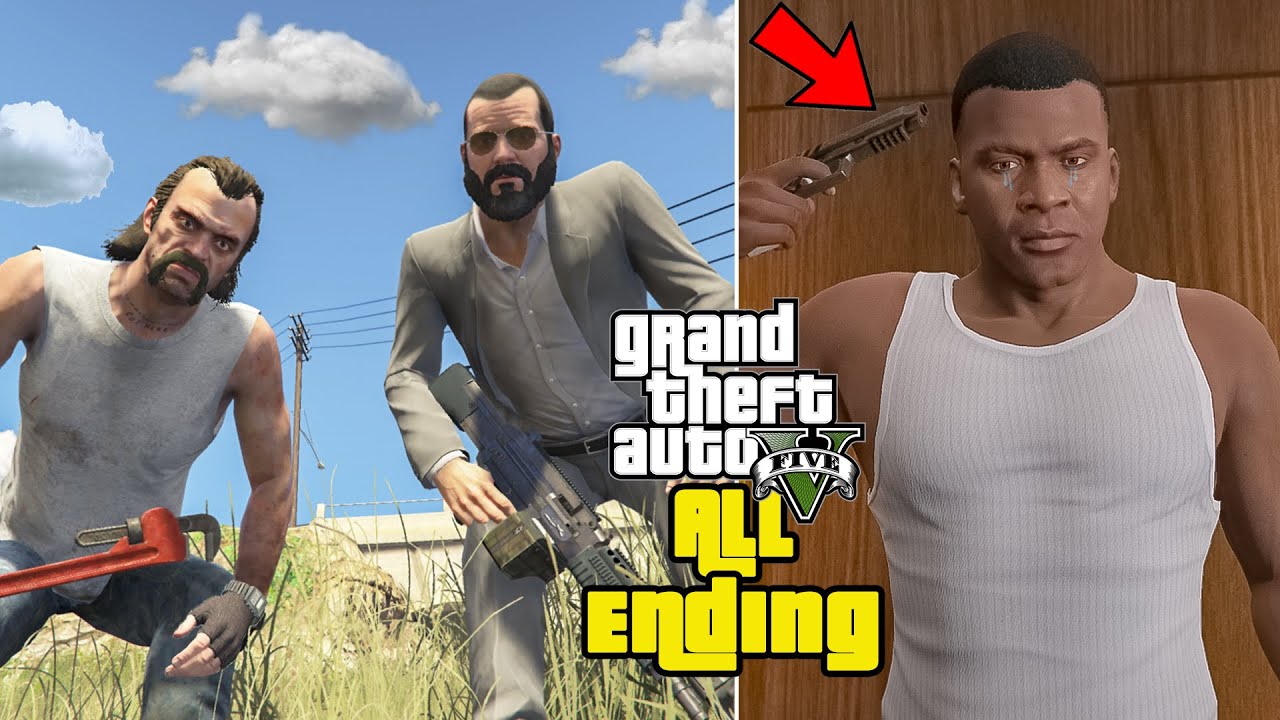 GTA 5 - All 5 Endings! (A,B,C, Secret & BETA) - YouTube