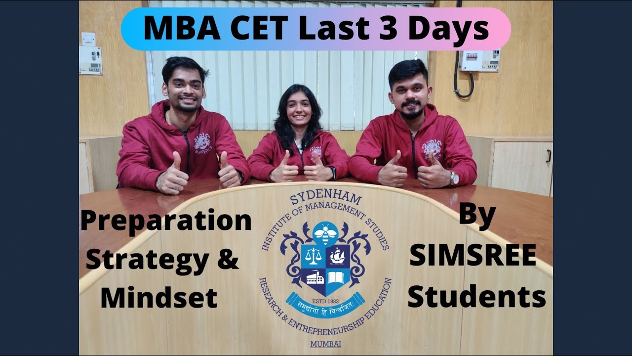 MBA CET 2020 | Last 3 Days Preparation, Strategy & Mindset by SIMSREE ...