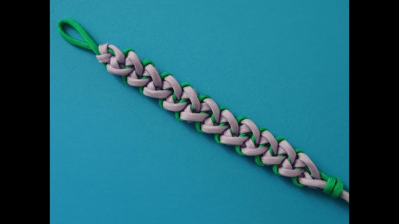 27 Paracord square knot variation - YouTube