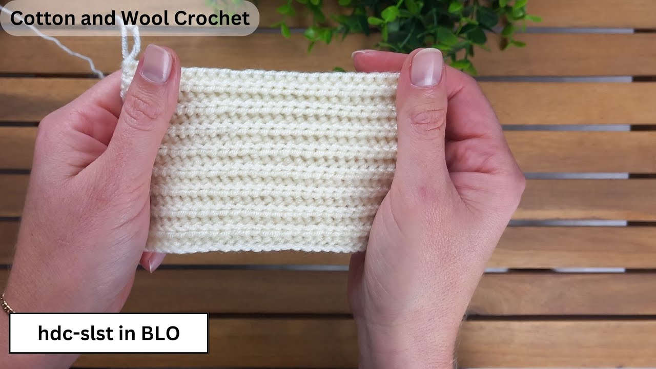 Half Double Slip Stitch in Back Loop Only (hdc-slst BLO) - YouTube