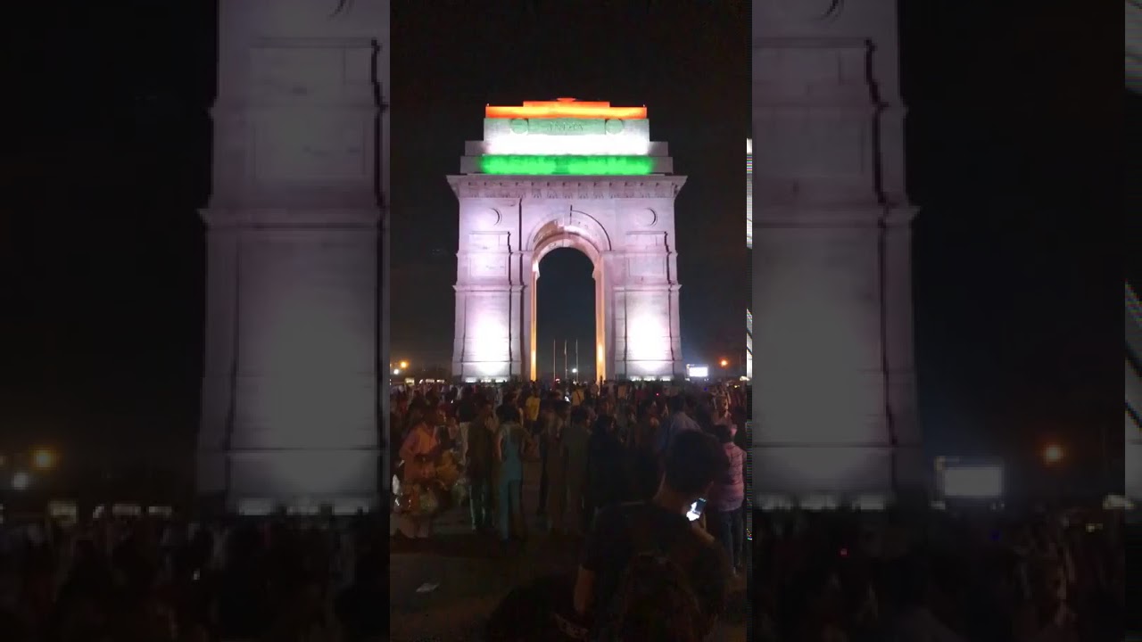 Lal kila 15th August , red fort , india gate delhi, indian flag flying ...