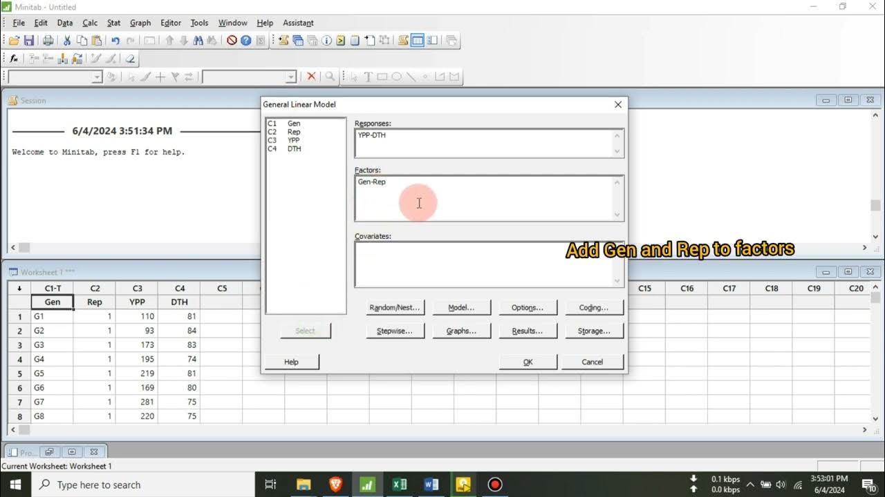 One way ANOVA and Mean performance lettering using Minitab - YouTube
