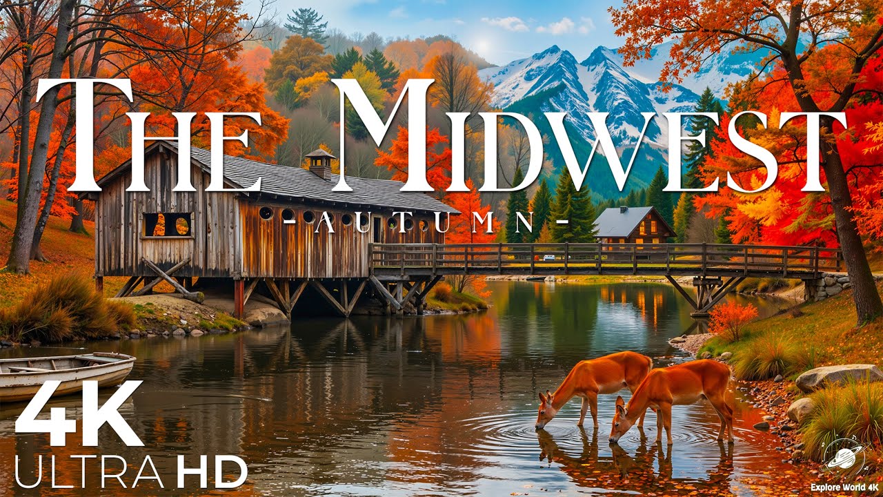 Autumn in the Midwest 4K | Heartland Colors, Scenic Roads & Relaxing ...