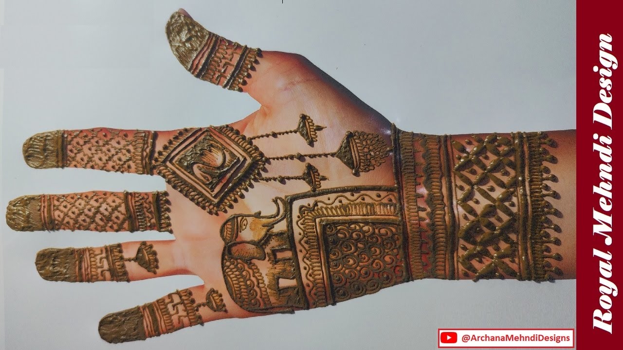 Royal Mehndi Design: Latest simple and easy royal front hand mehndi ...