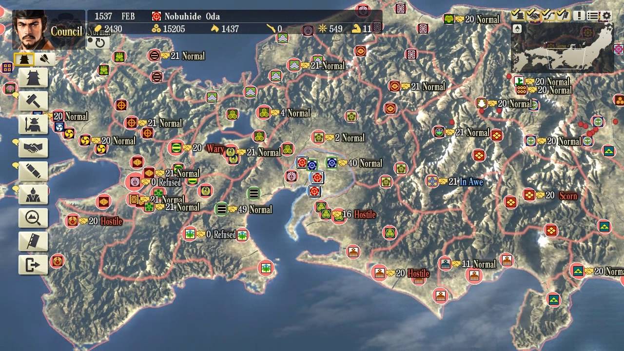 nobunaga's ambition 14 - Birth of Nobunaga - oda clan part 2 - YouTube