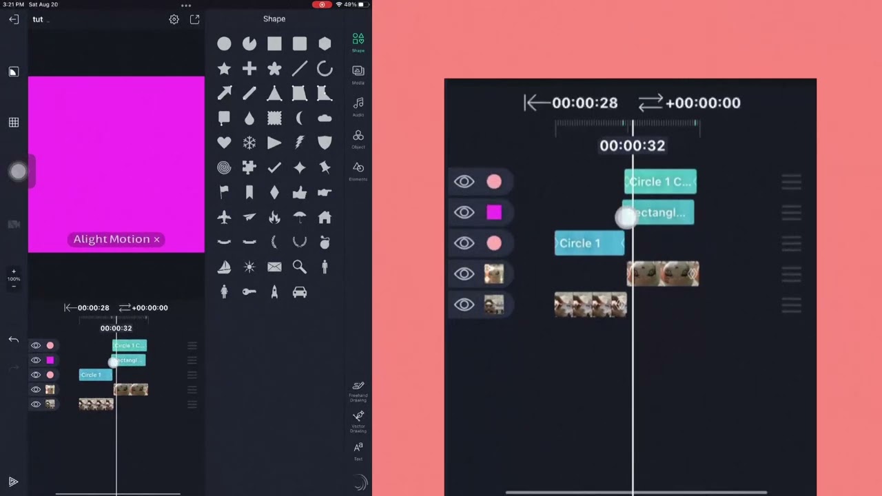 alight motion bright circle mask tutorial — am transition idea - YouTube
