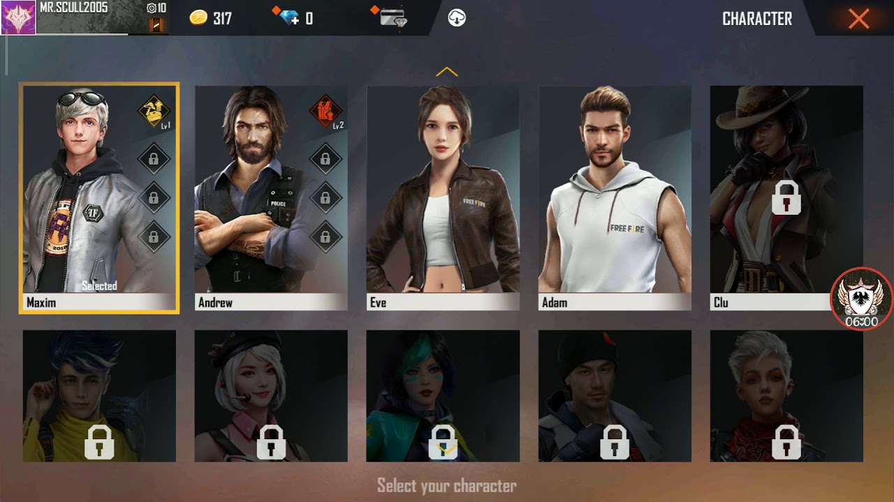 My collection in free fire best collactions. - YouTube