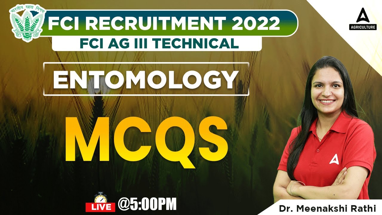 FCI Recruitment 2022 | Entomology Mcqs | By Dr. Meenakshi Rathi | FCI ...