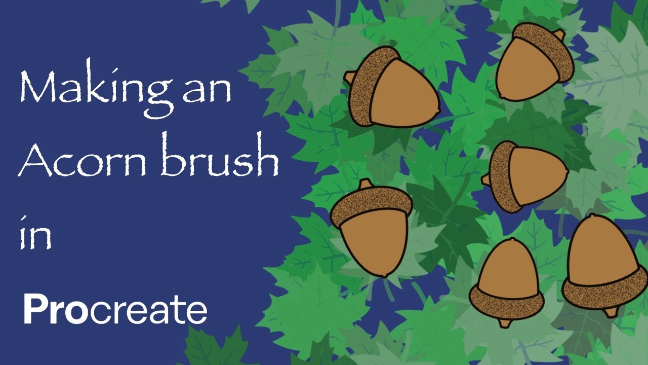 Creating an Acorn Stamp brush in PROcreate - YouTube