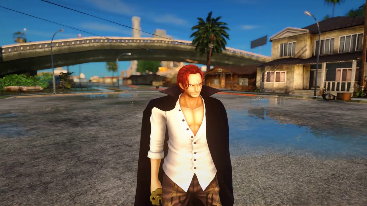 Shanks Vs Marshall D. Teach - Red Hair Vs Blackbeard - GTA SA Mod - YouTube