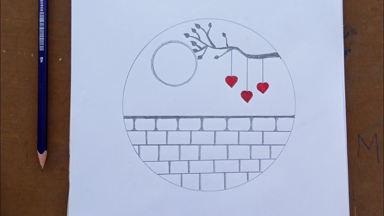 Easy circle drawing || Circle drawing for beginners || pencil drawing ...