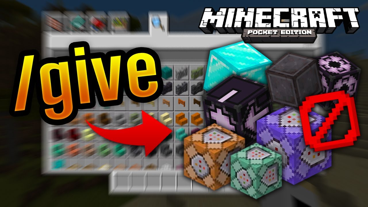 สอนใช้คำสั่ง /Give - Minecraft PE - YouTube