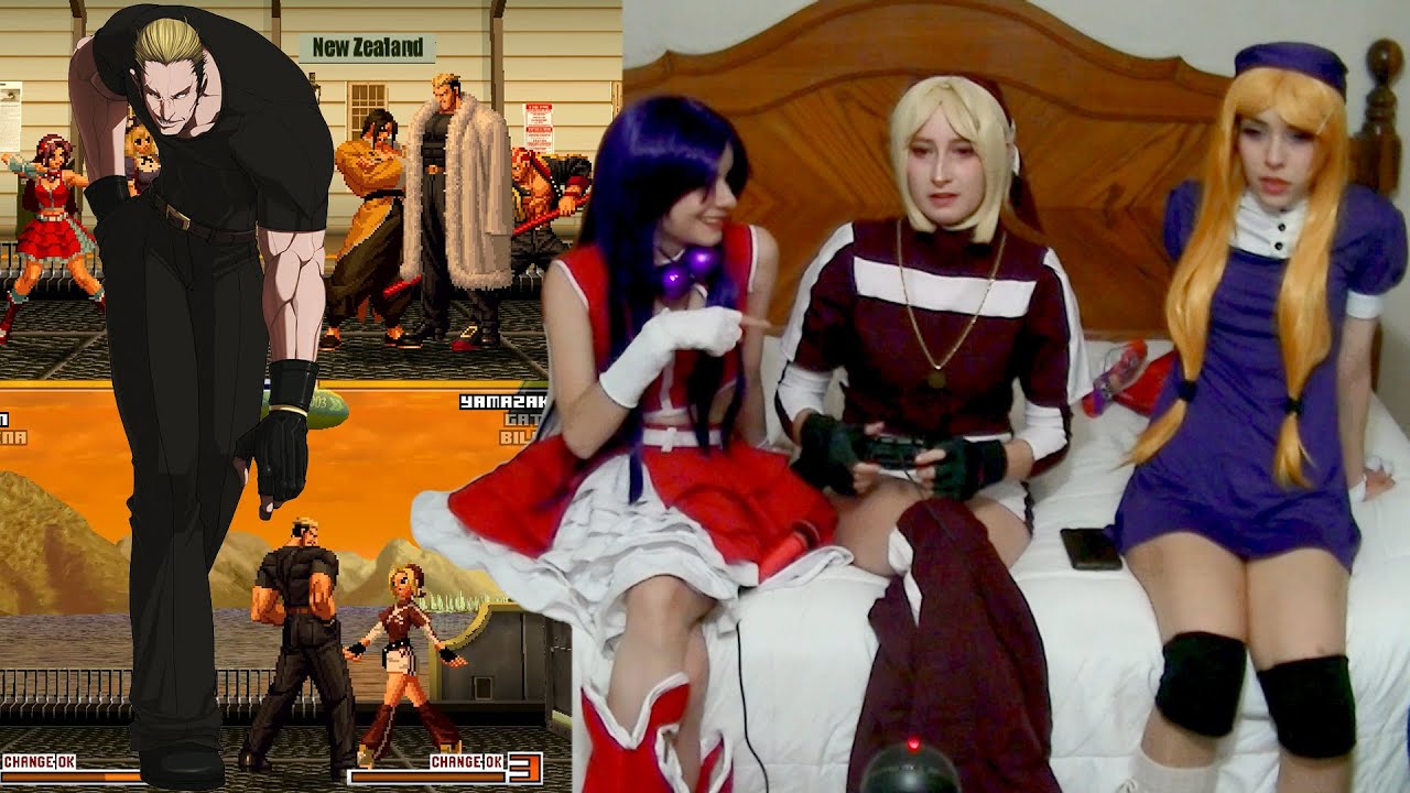 Cosplay Retas - Athena, Malin y Hinako vs Ryuji Yamazaki | KOF 2003 ...