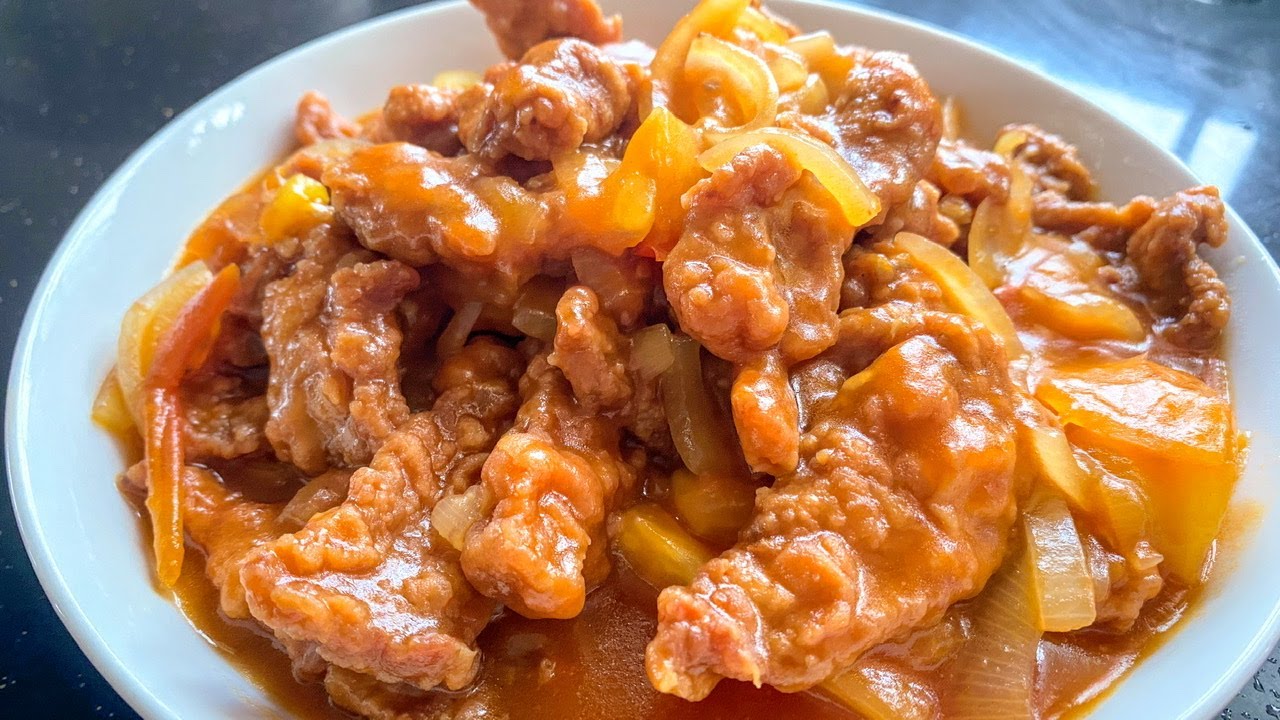 Crispy Sweet Sour Pork (Gu Lou Yuk) - YouTube