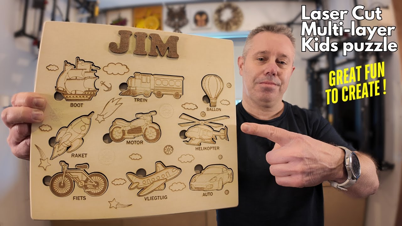 Laser Cut Multi-layer Kids Puzzle | TOOCAA L2 #laser #lasercutting # ...