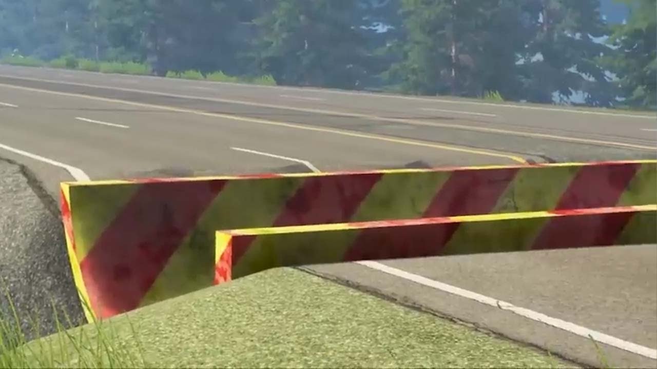 Cars vs Inverted Speed Bumps BeamNG.Drive - YouTube