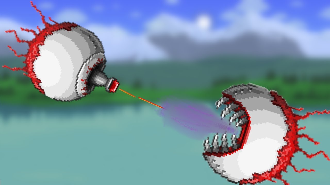 Terraria Retiniazer Vs Spazmatism ll Smash Bros Mod Tmodloader 1.4.4 ...