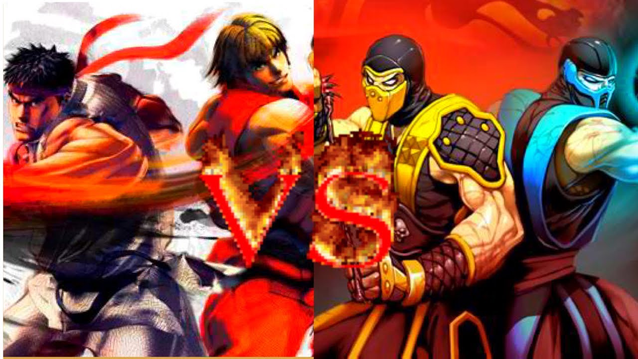 Ryu and Ken VS Scorpion and Sub-Zero - YouTube