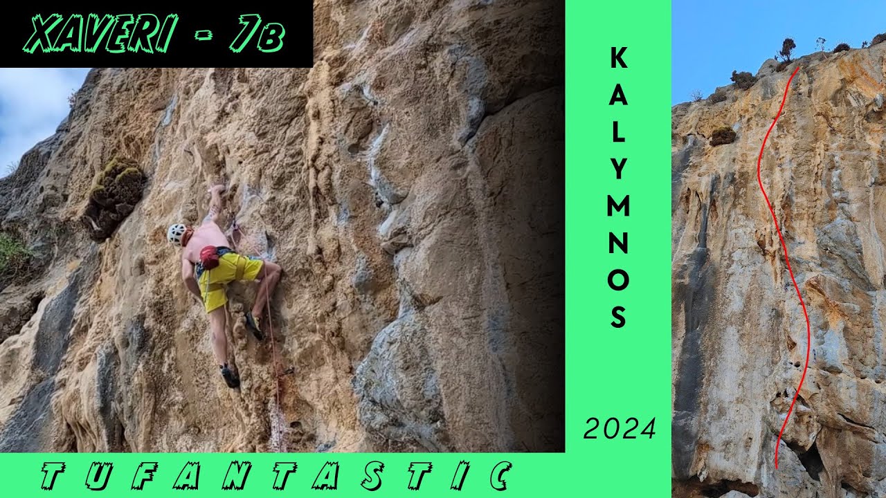 Xaveri 7b - Kalymnos Sport Climbing - YouTube
