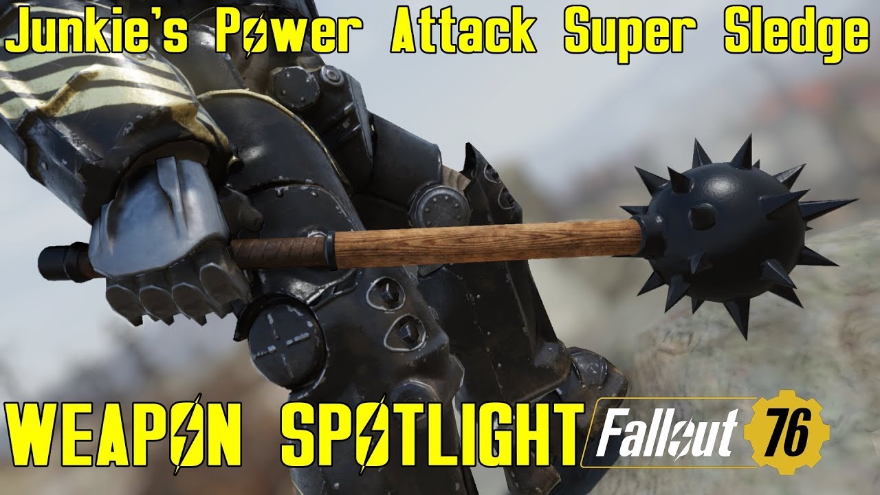 Fallout 76: Weapon Spotlights: Junkie's Power Attack Super Sledge - YouTube