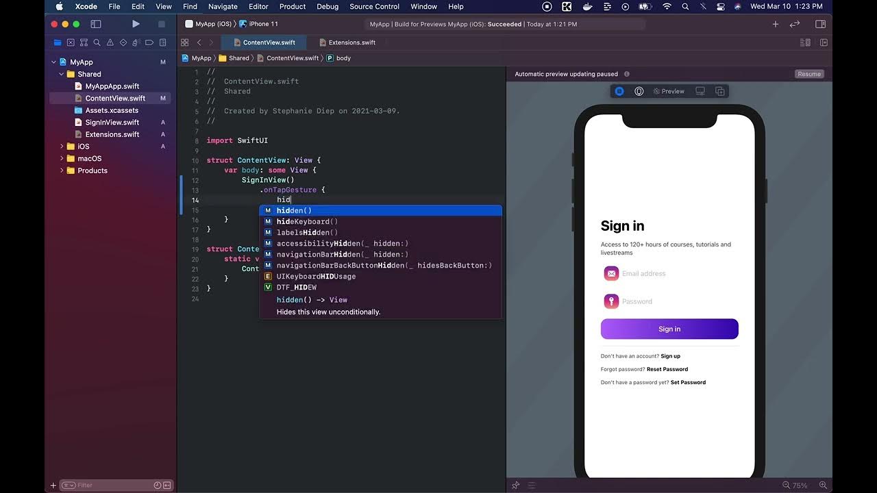 [SWIFTUI HANDBOOK] 054 Hide Keyboard - YouTube