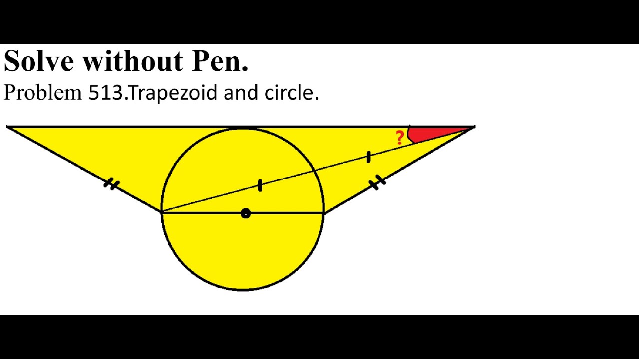 513.Trapezoid and circle. - YouTube