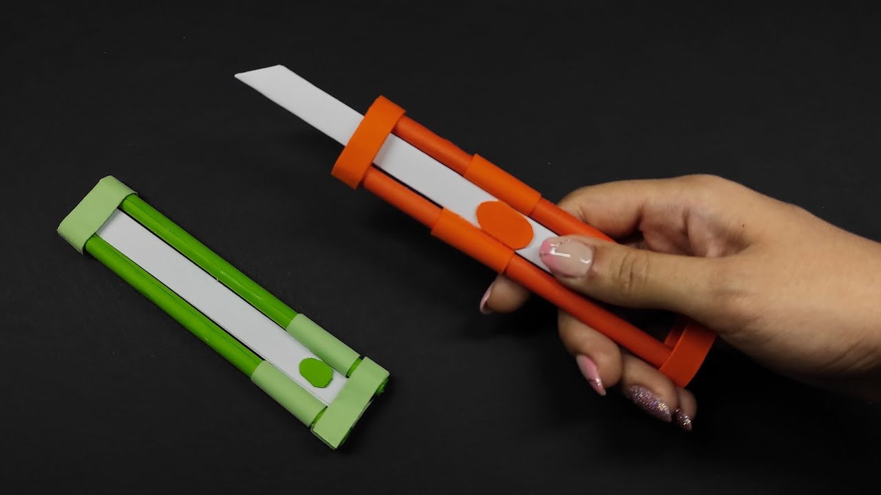 Origami knife | How to make a paper Switchblade knife | Paper knife ...