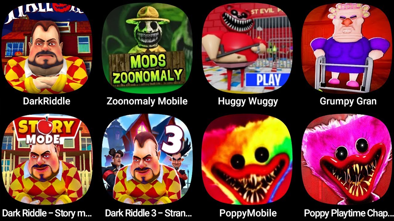 DarkRiddle,Zoonomaly,Roblox,Huggy Wuggy,Grumpy Gran,Dark Riddle - Story ...