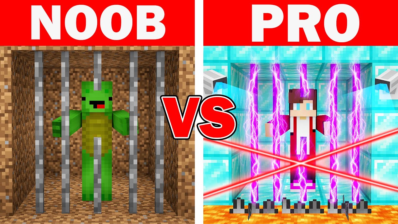 Minecraft NOOB vs PRO: SAFEST SECURITY PRISON by Mikey Maizen and JJ (Maizen Parody) challenge ...