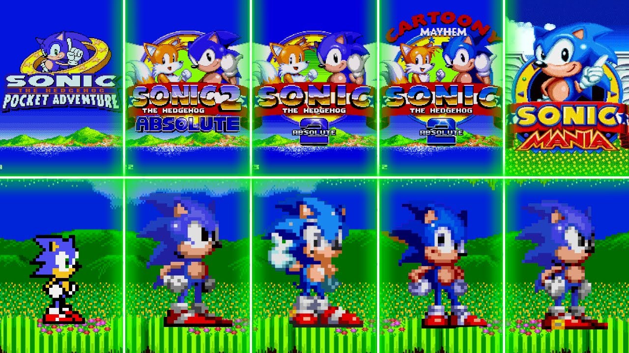 Evolution of Sonic 2 Mods (Sonic Pocket Adventure, Sonic ATS, Mania ...
