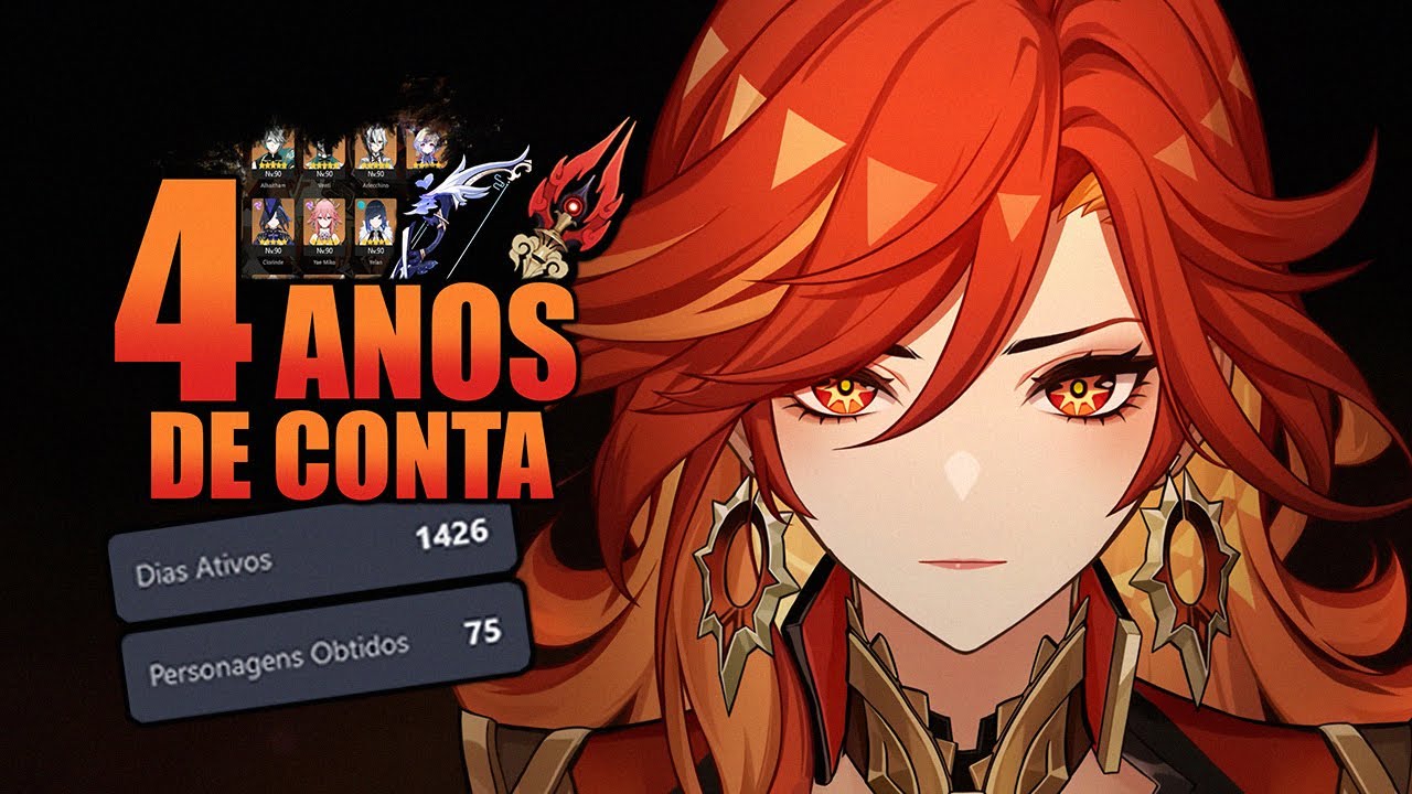 4 Anos de Genshin Impact - 1426 Dias Ativos - YouTube