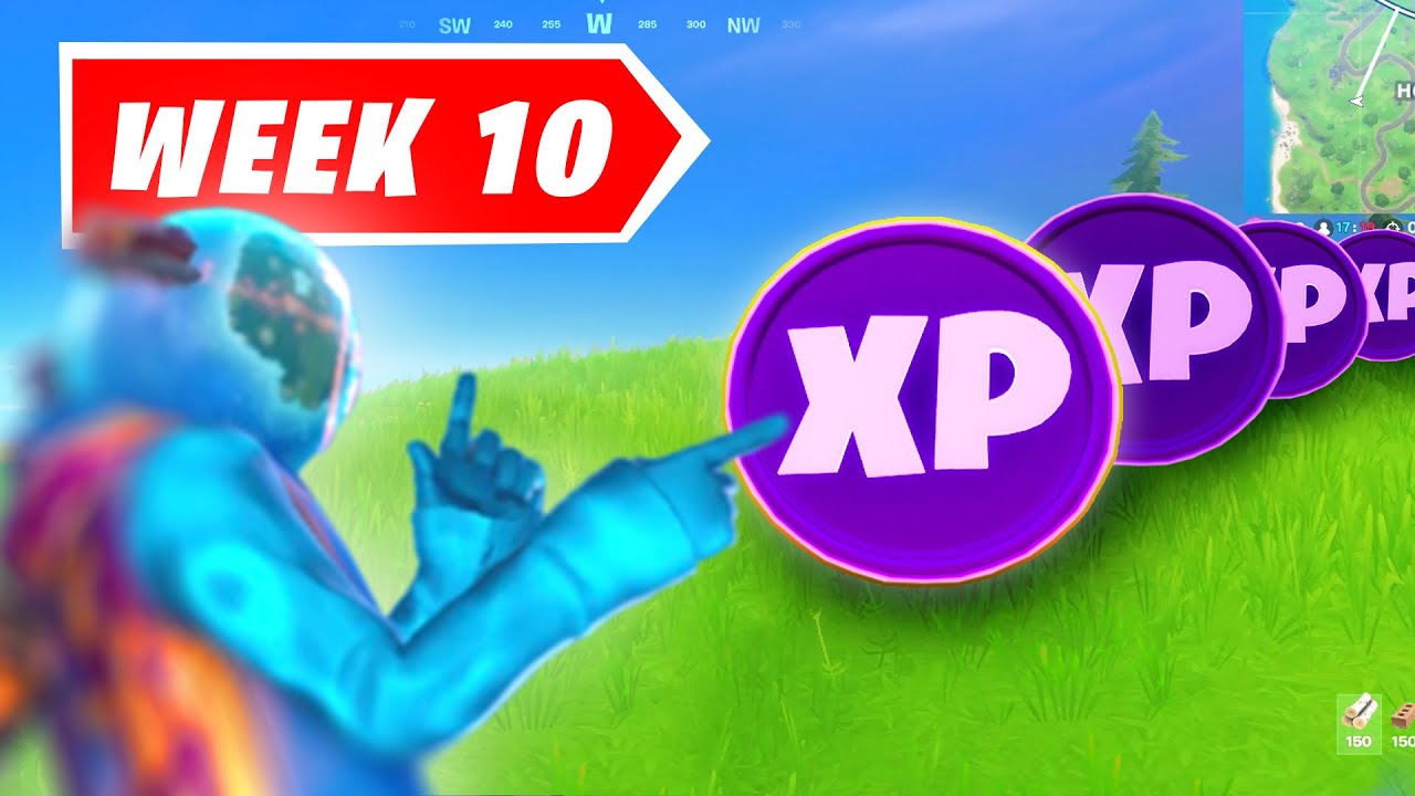 All PURPLE XP Coin Locations (Week 10 FREE XP Points) - YouTube