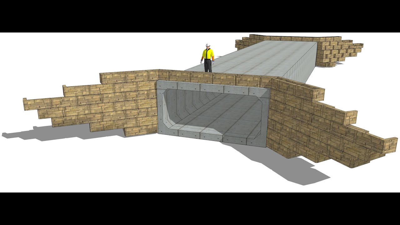 Purdue Research Redi-Rock Wingwalls for Box Culvert - YouTube