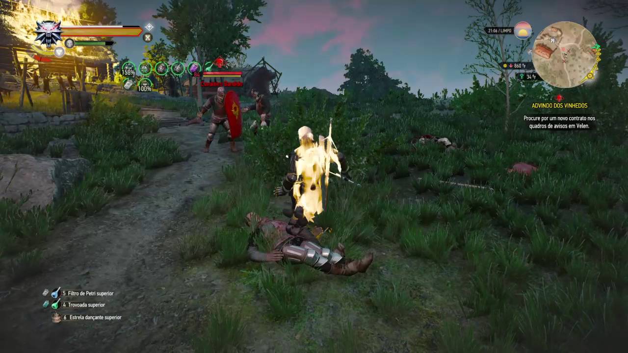 The Witcher 3: Long Group Fight - YouTube