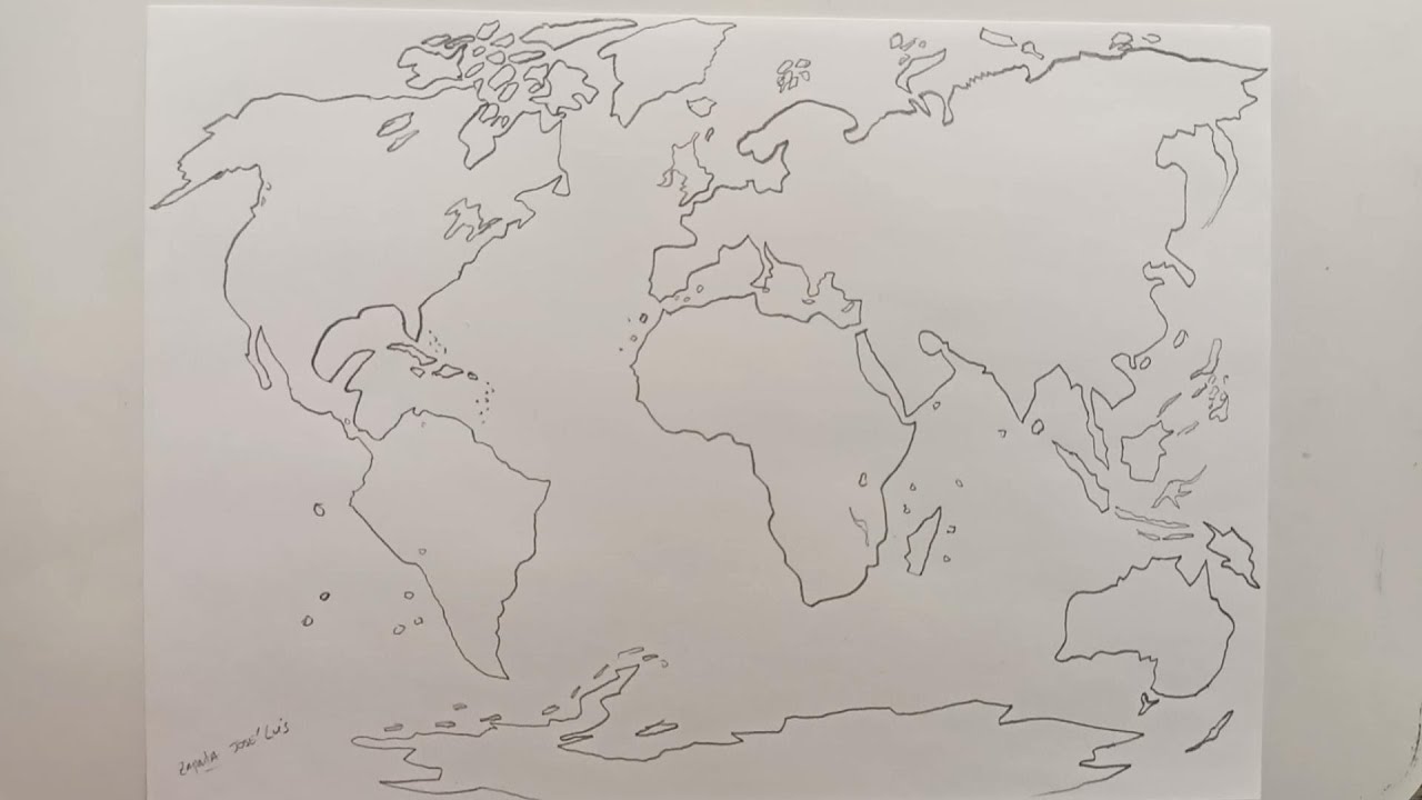 Como desenhar um mapa do mundo - YouTube