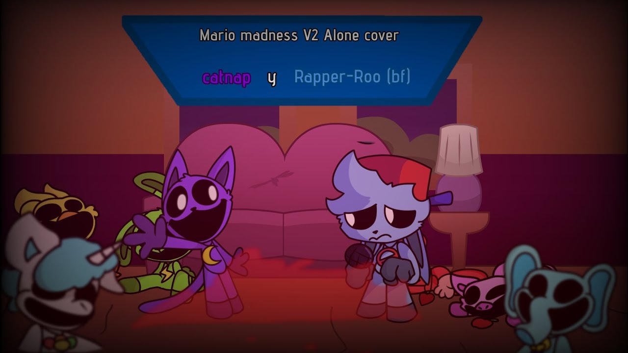 FNF Alone V2 cover(Catnap, Rapper-Roo)Read Desc./leer Desc. - YouTube