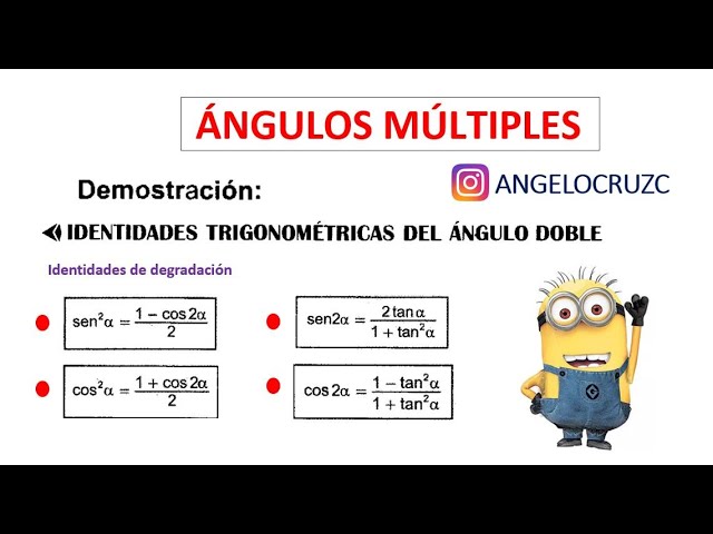 Identidades Trigonometricas Angulo Duplo Identidades Trigonométricas