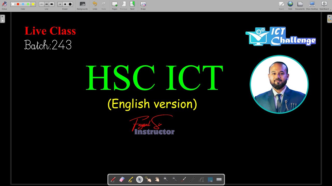 HSC - ICT || English Version || Chapter-1 & 3 (Foundation) || 1st Live ...