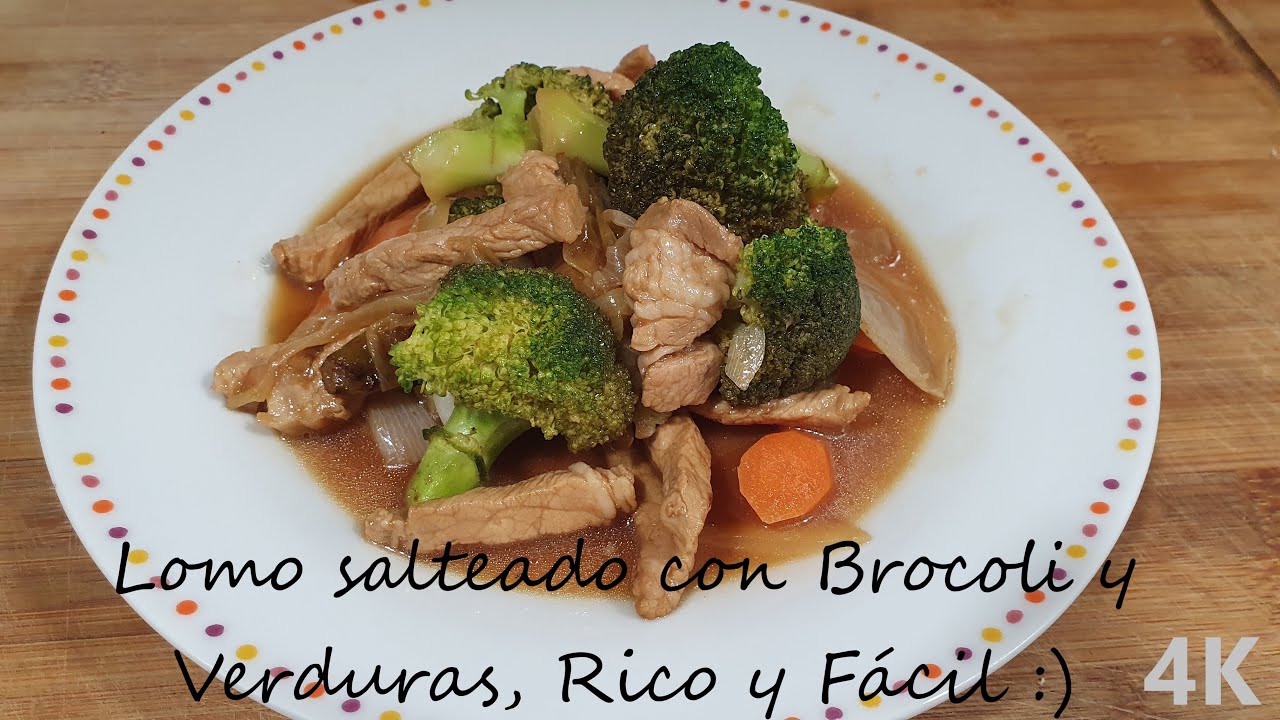 🔴 Lomo salteado con verduras | receta fácil y rápida - YouTube