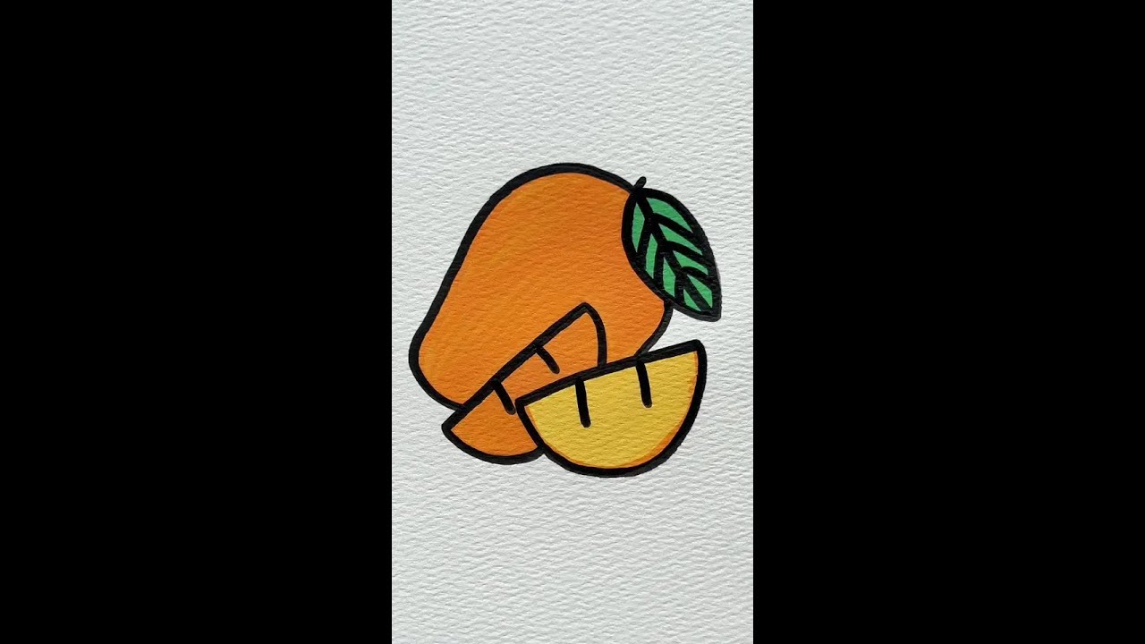 Mango Drawing with Acrylic Markers | Healing and Stress-Relieving ...