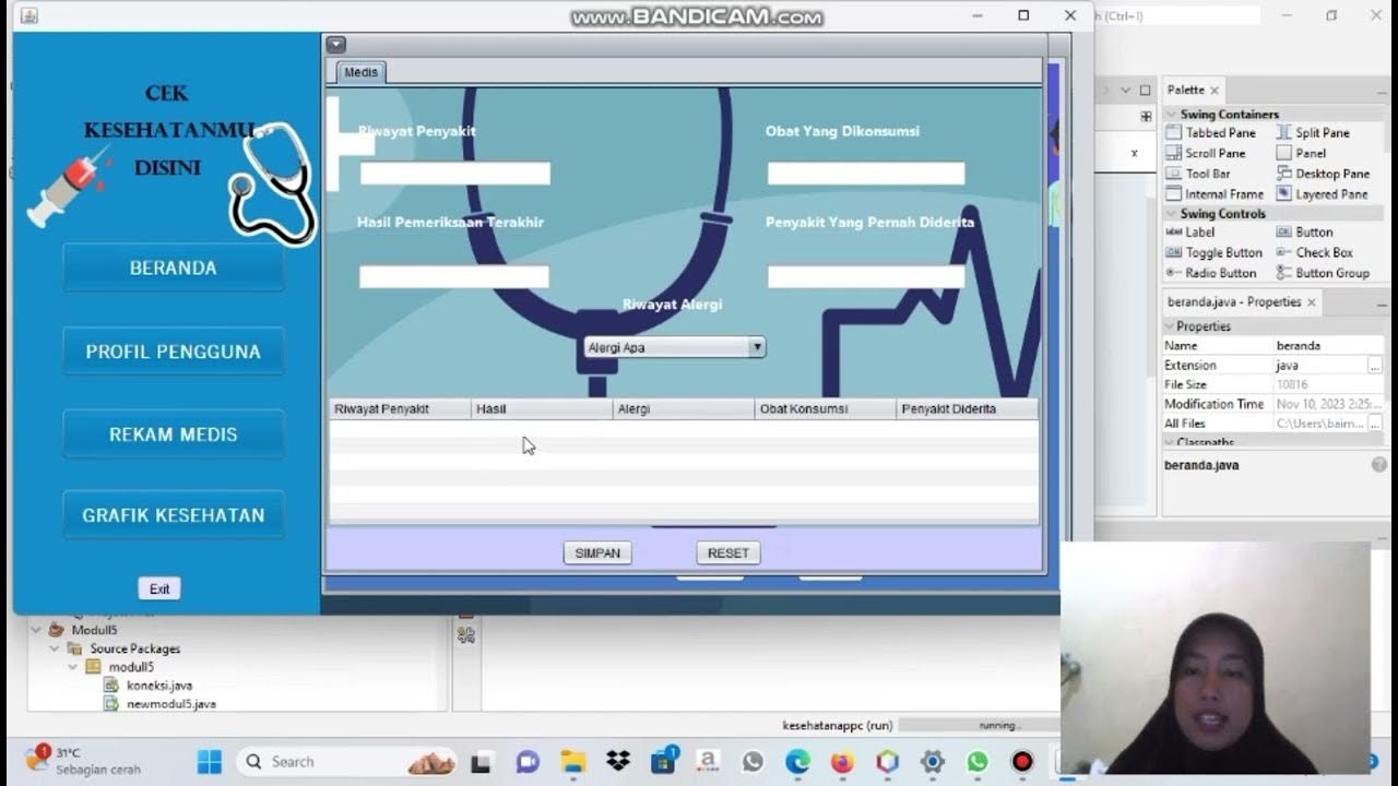 PROJEK APLIKASI PEMANTAU KESEHATAN | PEMROGRAMAN VISUAL - YouTube