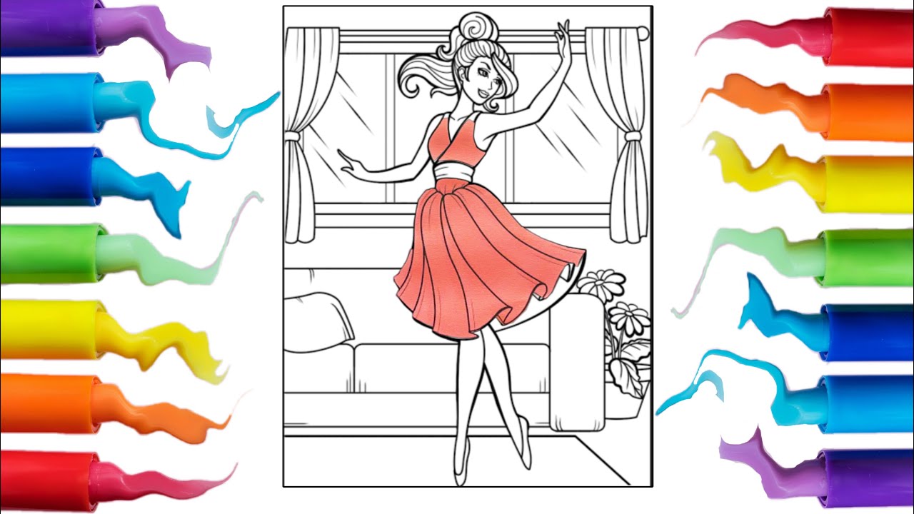 Barbie ballerina coloring page | Barbie and friends coloring pages 🩰 # ...