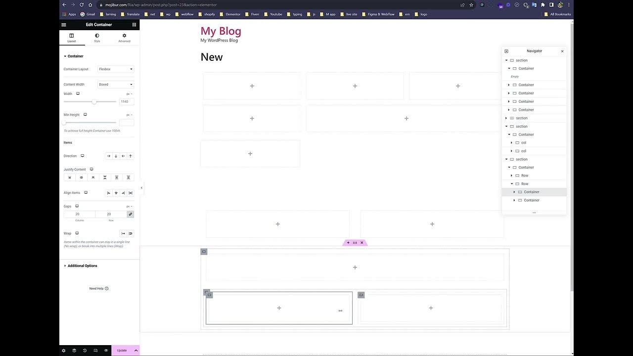 How to use Elementor Grid and Flexbox containers - YouTube