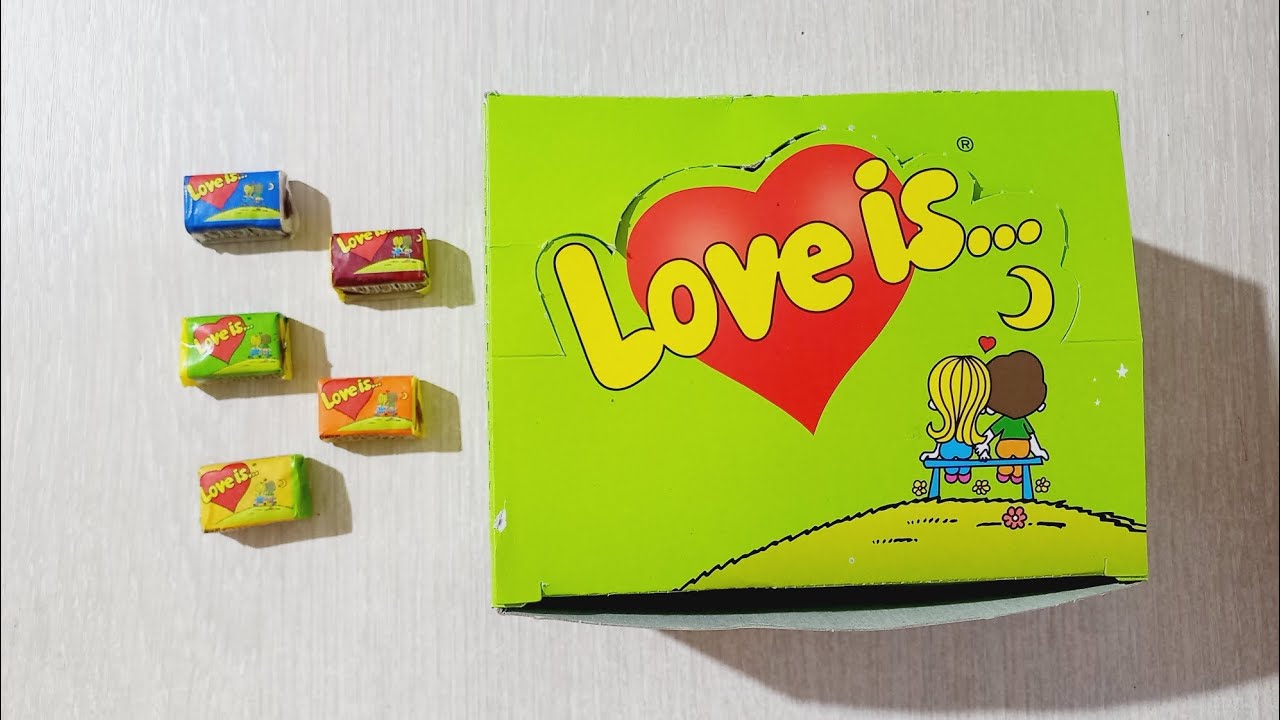UNPACKING 5 type of "LOVE is" gum - YouTube