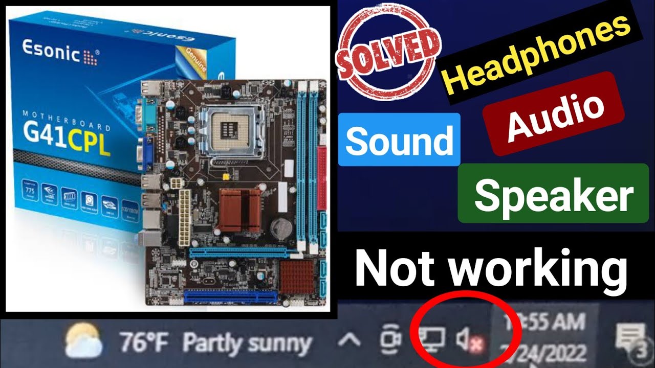 How to Fix audio sound not working on esonic motherboard easily - YouTube