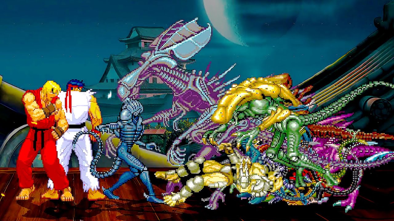 SHIN RYU & SHIN KEN vs ALIEN HORDE - Amazing SHOCKING Exciting Fight ...