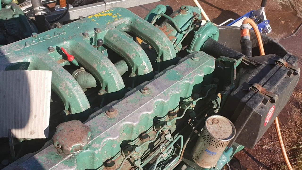 Volvo Penta Aqad40 test start before mounting. - YouTube