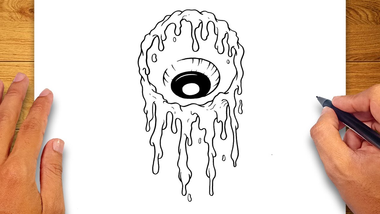 How to draw Zombie Scary Eyes - YouTube